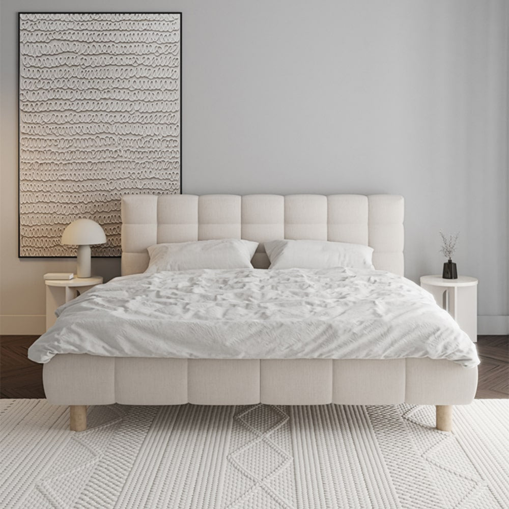 Belen Velvet Fabric Minimalist Bed Frame – CASVADA