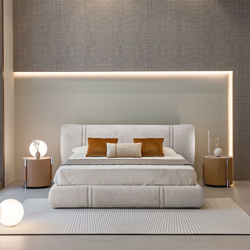 Alix Cotton Linen Fabric Simple Modern Bed Frame – CASVADA