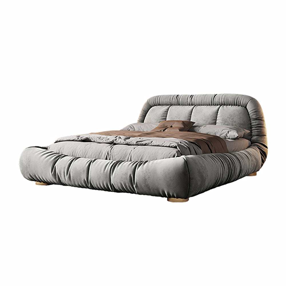 Bandit Suede Fabric Upholstered Modern Bed Frame – CASVADA