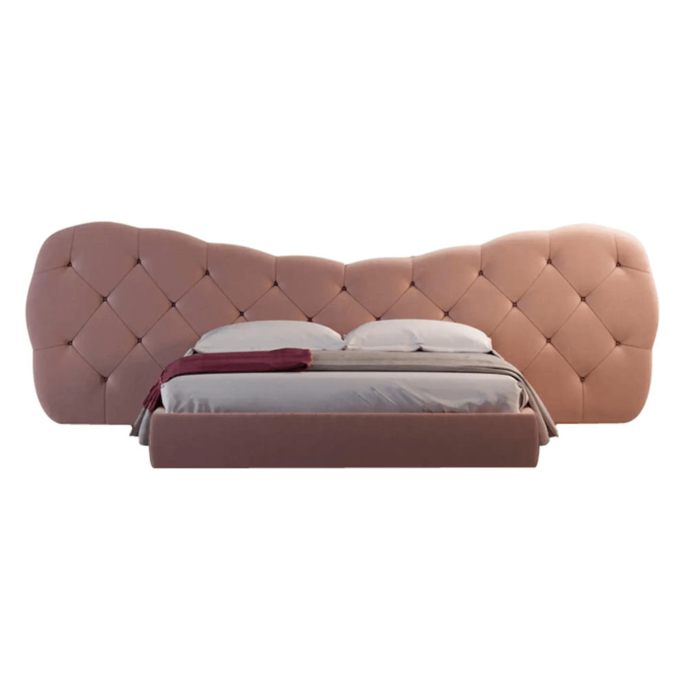 Botham Velvet Luxury Wide Shaped Headboard Bed Frame – CASVADA