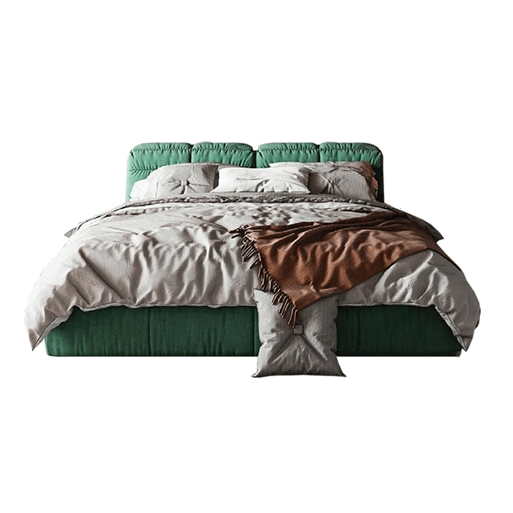 Bowyn Suede Fabric Modern Simple Upholstered Bed Frame – CASVADA