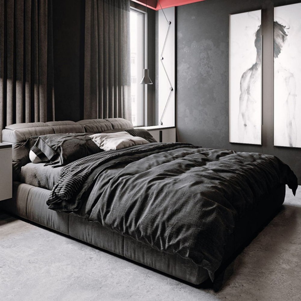 Bowyn Suede Fabric Modern Simple Upholstered Bed Frame – CASVADA