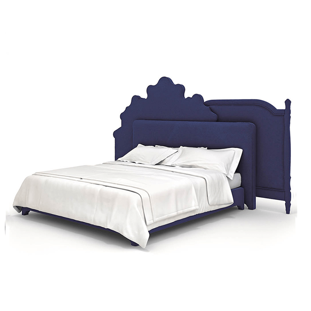 Brett Suede Fabric Special Design Headboard Modern Luxury Bed Frame ...