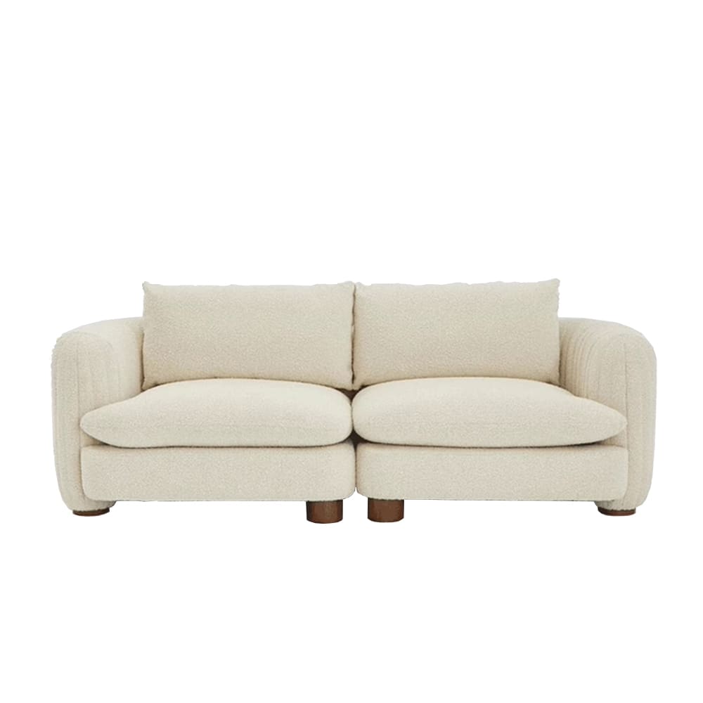 Bryce Boucle/Velvet Minimalist Simple 3 Seater Sofa Arm Couch – CASVADA