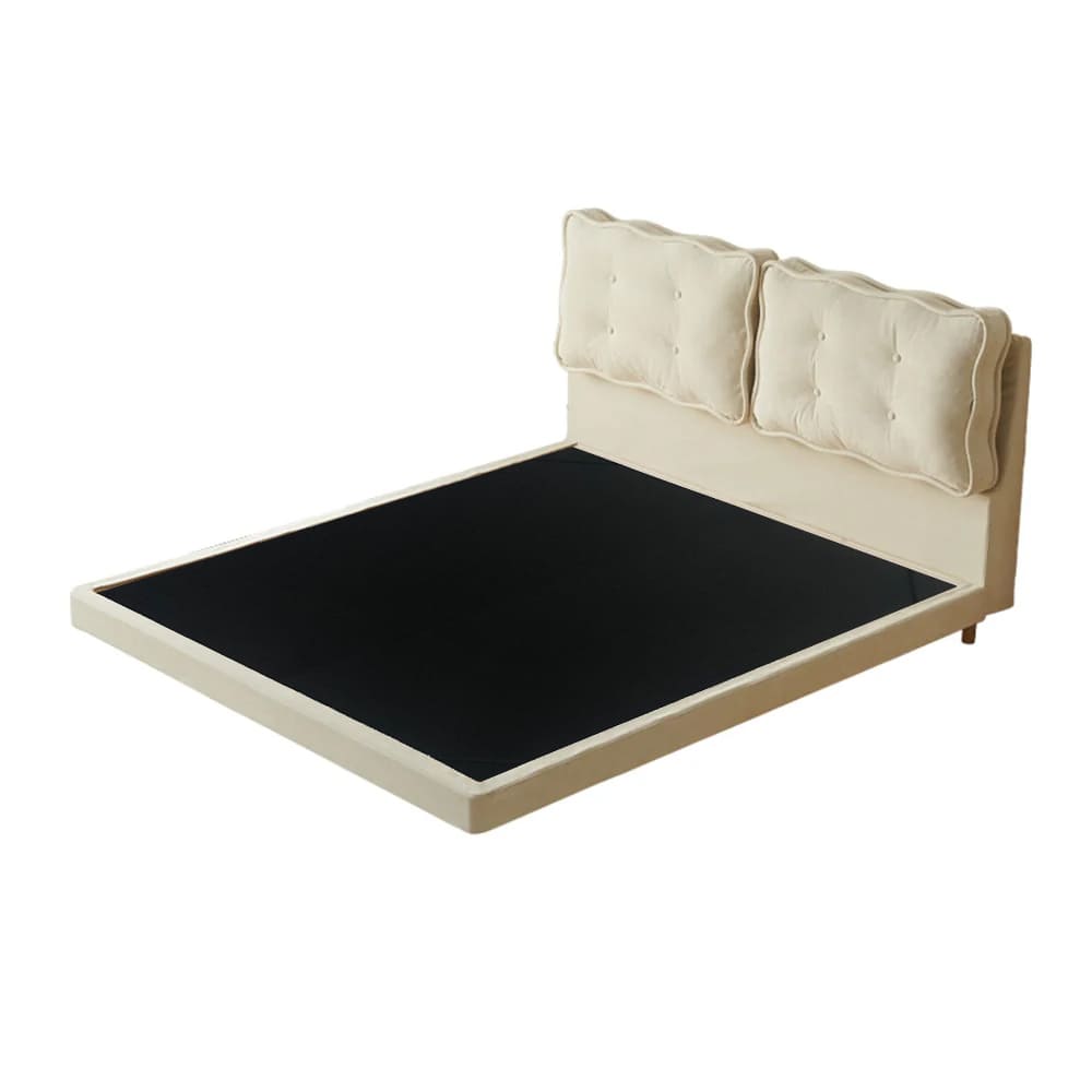 Chalice Boucle Modern Floating Bed Frame With Cushion – CASVADA
