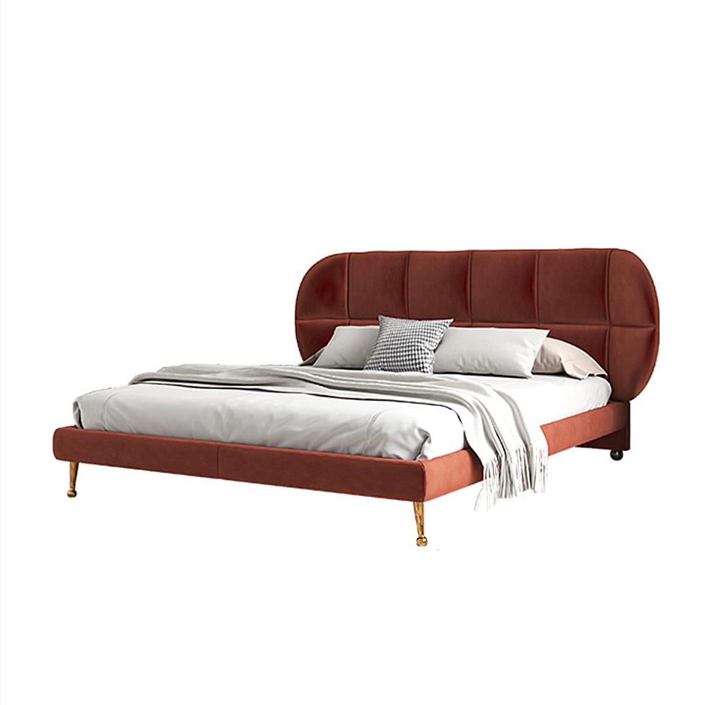 Calderon Velvet Wide Headboard Modern Bed Frame – CASVADA
