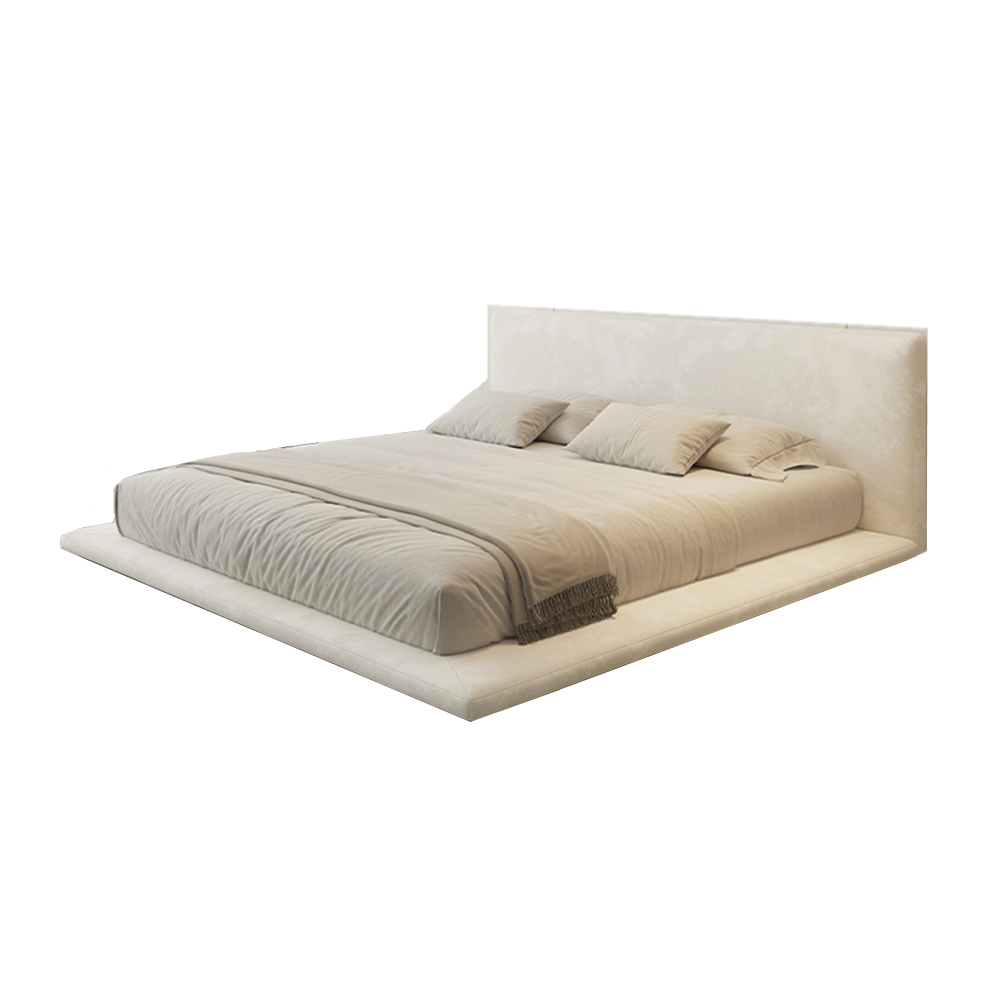 Cesar Suede Fabric Contemporary Minimalist Bed Frame – CASVADA