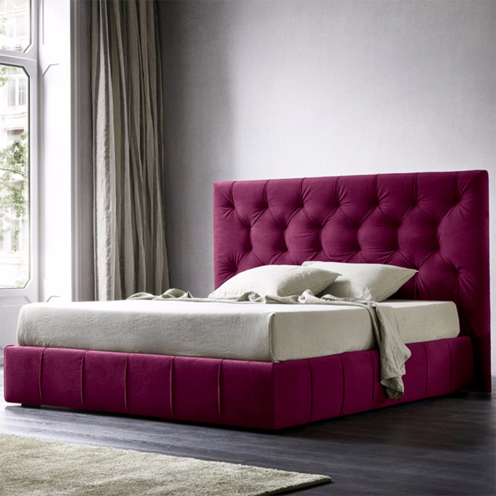 Arian Suede Fabric Buckle Design Luxury Bed Frame – CASVADA
