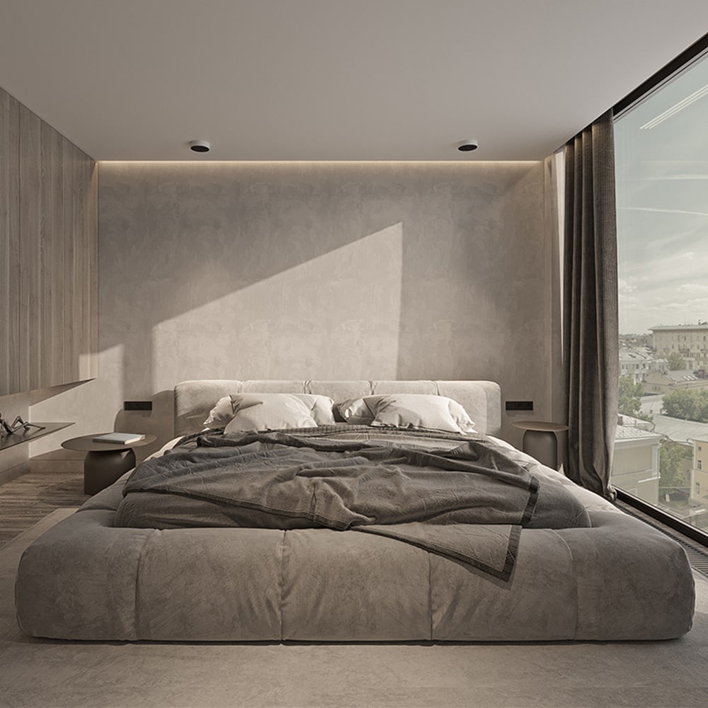 Astrid Velvet Fabric Low Headboard Bed Frame – CASVADA