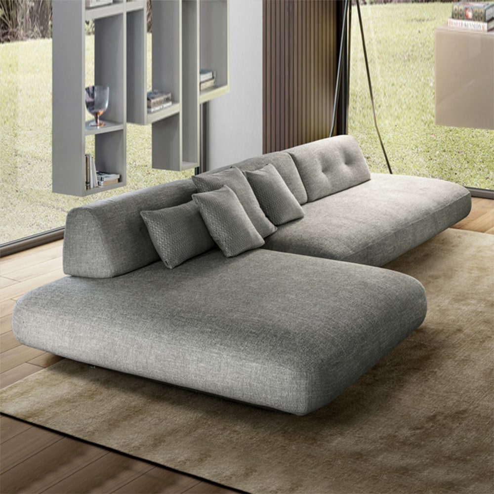 Cammie Fabric Modern Armless 3 Seater Sofa Living Room Reception Couch ...