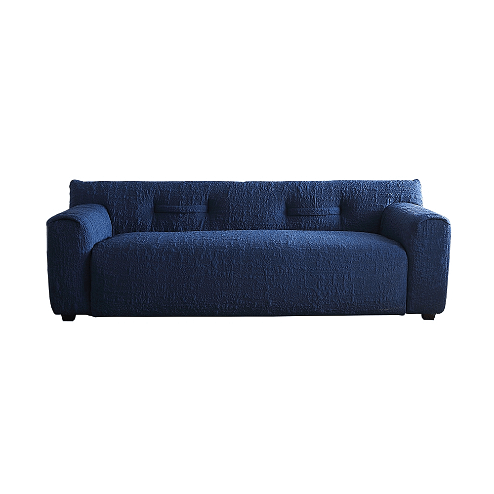Danica Blue Fabric 3 Seater Sofa Bow-knot Back Designed Couch – CASVADA