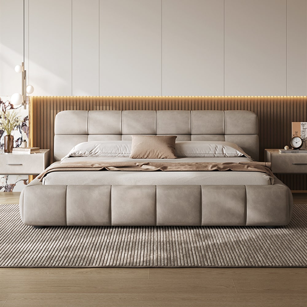 Dawes Suede Fabric Bed Frame – CASVADA