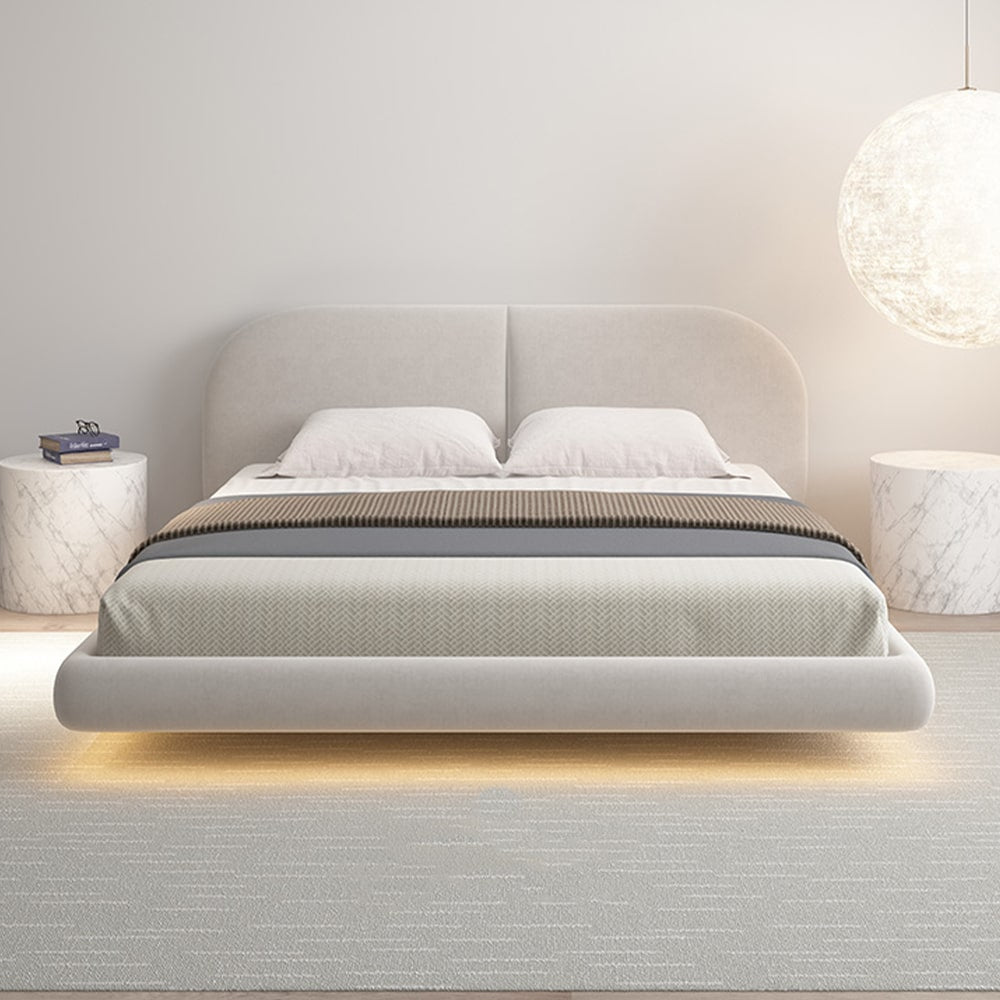 Garan Velvet Modern Floating Bed Frame – CASVADA